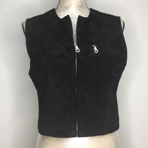 Harold | Jackets & Coats | Harolds Black Suede Leather Vest Size Large ...